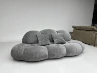 China Lamb Wind Hotel Room Sofa Living Room Cream Velvet Sofa for sale