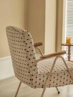 China Literary Star Spot Velvet Accent Chair Hotel Home Coffee Shop Fabric Dining Chairs for sale