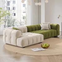 China Double Sided Fabric Frosted Retro Velvet Sofa Square Combination for sale