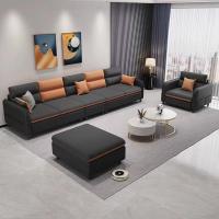 China Hotel Living Room Modern Luxury Leather Sofa Sophisticated Craftsman for sale