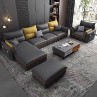 China Hotel Living Room Modern Luxury Leather Sofa Sophisticated Craftsman for sale