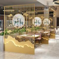 China Luxury Modern Stainless Steel Hotel Furniture Empty Screen Hotel Room Divider Partition for sale