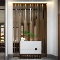 China Light Luxury Room Divider Partition Stainless Steel Hotel Metal Room Divider for sale
