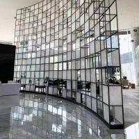 China Light Luxury Room Divider Partition Stainless Steel Hotel Metal Room Divider for sale