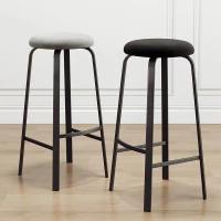 China Modern Coffee High Stool Chair Bar Stool Soft Seat Solid Wood Bar Stools for sale