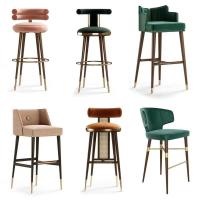 China Luxury High Backrest Chair Coffee Stainless Steel Bar Chair High Stool For Restaurant for sale