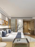 China Classic Luxury White Solid Oak Double Bed Hotel Bedroom Soft Bed for sale