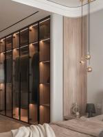 China Luxury Wardrobe Hotel Room Cabinets Bedroom Dressing  Cabinet Integrated for sale