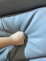 China Bend Sponge Custom Sofa Bed Blue Leather 3.25m For Hotel Home for sale