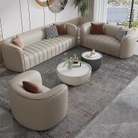 China Piano Key Leather Light Green Sofa Nordic Sofa Bed Hotel Villa Living Room for sale