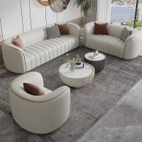China Piano Key Leather Light Green Sofa Nordic Sofa Bed Hotel Villa Living Room for sale