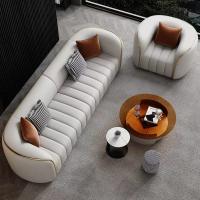 China Piano Key Leather Light Green Sofa Nordic Sofa Bed Hotel Villa Living Room for sale