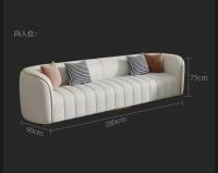 China Piano Key Leather Light Green Sofa Nordic Sofa Bed Hotel Villa Living Room for sale