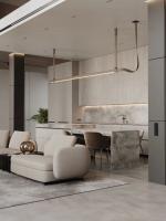 China Shaped Curved Minimalist Hotel Lobby Furniture Linen Sectional Sofa for sale
