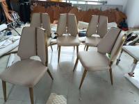 China Modern Light Luxury Fabric Upholstery Chair Fabric Upholstered Kitchen Chairs for sale