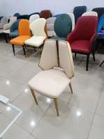 China Modern Light Luxury Fabric Upholstery Chair Fabric Upholstered Kitchen Chairs for sale