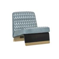 China Black White Texture Custom Sofa Bed With Metal Leisure Chair for sale