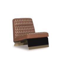 China Black White Texture Custom Sofa Bed With Metal Leisure Chair for sale