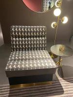 China Black White Texture Custom Sofa Bed With Metal Leisure Chair for sale