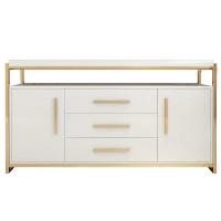 China Modern Marble Sideboard Cabinet Stainless Steel Paint Customization for sale