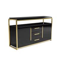 China Modern Marble Sideboard Cabinet Stainless Steel Paint Customization for sale
