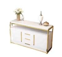 China Modern Marble Sideboard Cabinet Stainless Steel Paint Customization for sale