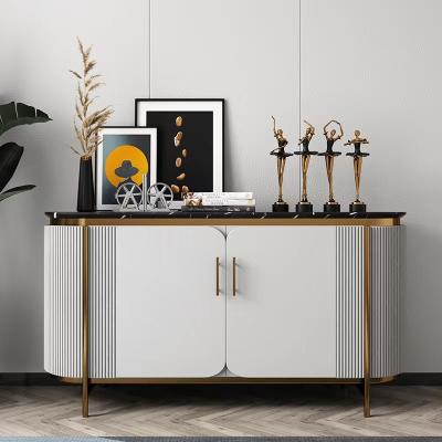 China Luxury Dining Side Cabinet Cupboard Restaurant Stainless Steel Sideboard Furniture for sale