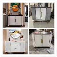 China Luxury Dining Side Cabinet Cupboard Restaurant Stainless Steel Sideboard Furniture for sale