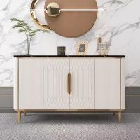 China Luxury Dining Side Cabinet Cupboard Restaurant Stainless Steel Sideboard Furniture for sale