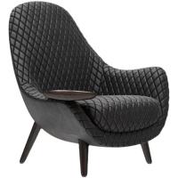 China Burgundy Diamond Grid Living Room Fabric Sofa Chair With Stainless Steel Tea Tray for sale