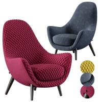 China Burgundy Diamond Grid Living Room Fabric Sofa Chair With Stainless Steel Tea Tray for sale