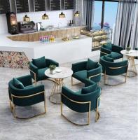 China Metal Frame Commercial Cafe Table And Chairs for sale