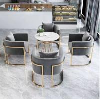 China Metal Frame Commercial Cafe Table And Chairs for sale