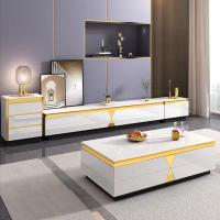 China Rock Plate Hotel Room Cabinets Luxury TV Cabinet Sets Hotel Room Black Glass for sale