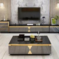 China Rock Plate Hotel Room Cabinets Luxury TV Cabinet Sets Hotel Room Black Glass for sale