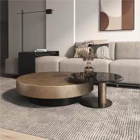 China Light Luxury Oval Metal Coffee Table Combination Custom Luxury Modern Coffee Tables for sale