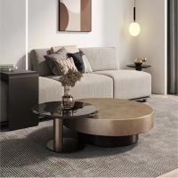 China Light Luxury Oval Metal Coffee Table Combination Custom Luxury Modern Coffee Tables for sale