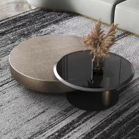 China Light Luxury Oval Metal Coffee Table Combination Custom Luxury Modern Coffee Tables for sale