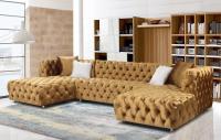 China Plywood Commercial Hotel Lobby Furniture Sectional Velvet Sofa Sets for sale