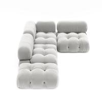 China Teddy Hotel Lobby Furniture Fabric White Lamb Wool Sofa Modular Combination for sale