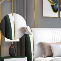 China 5 Star Luxury Hotel Bedroom Furniture Solid Wood Leather Bed Bentley Hotel Bedroom for sale