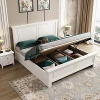 China White Blue Modern Hotel Bedroom Furniture Custom King Size Beds for sale