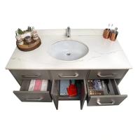 China Economic Hotel Room Cabinets Modern Bathroom Vanity Cabinets Marble Facet for sale