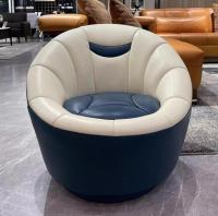 China Commercial Light 360° Rotating Chair Cowhide Luxury Office Home for sale