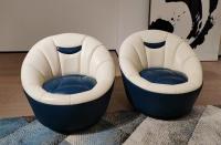 China Commercial Light 360° Rotating Chair Cowhide Luxury Office Home for sale