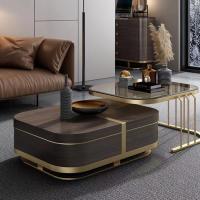 China Hotel Custom Modern Marble Luxury Coffee Table With Hidden Storage for sale
