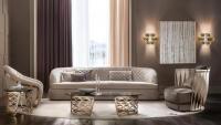 China Upholstery Hotel Lobby Furniture White Velvet Couch Multiple Seating Sofa for sale