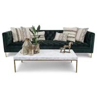 China Hunter Marble Green Velvet Sofa Set Hotel Lobby Sofa ODM for sale