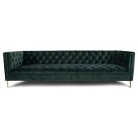 China Hunter Marble Green Velvet Sofa Set Hotel Lobby Sofa ODM for sale