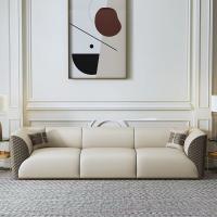 China Luxury Modern Leather Sofa Set Couch Living Room Sofa Hotel Villa for sale